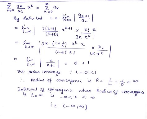[solved] Determine The Radius And Interval Of Convergence Course Hero