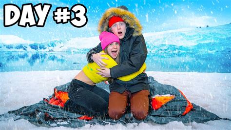SURVIVING OVERNIGHT in the SNOW CHALLENGE! - YouTube