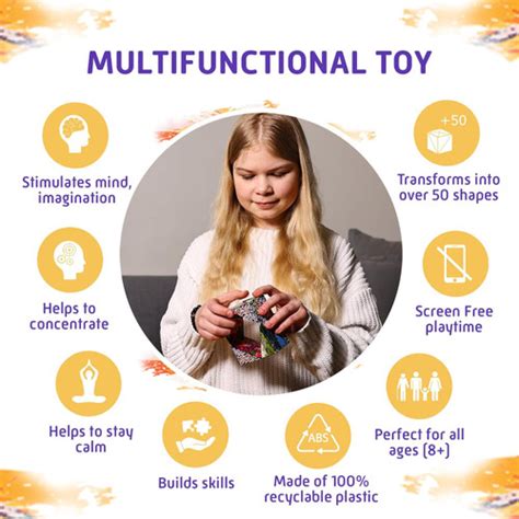 Scribble Magnetic Transforming Origami Cube Cubendi Tri M