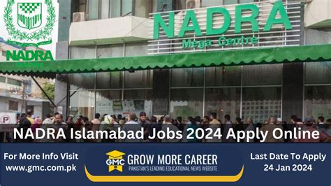 Nadra Islamabad Jobs 2024 Apply Online Gmc