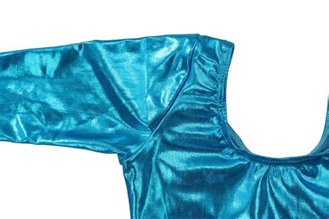 Speerise Ballet Dance Leotards For Girls Shiny Metallic Gymnastics Long