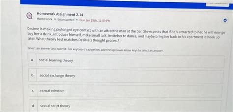 Solved Homework Assignment 214 Homework Unanswered ⋅