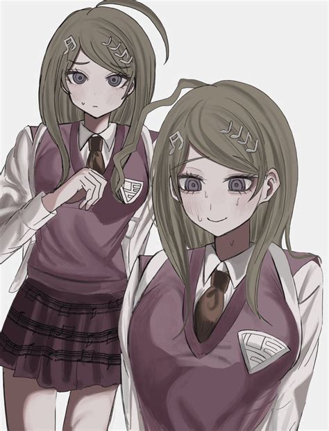 Safebooru 1girl Ahoge Akamatsu Kaede Blonde Hair Breasts Collared
