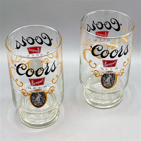 Large 28oz Coors Banquet Beer Glasses Ocean Springs Mercantile