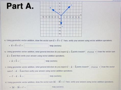 Solved Part A A Using Geometric Vector Addition Draw The Chegg
