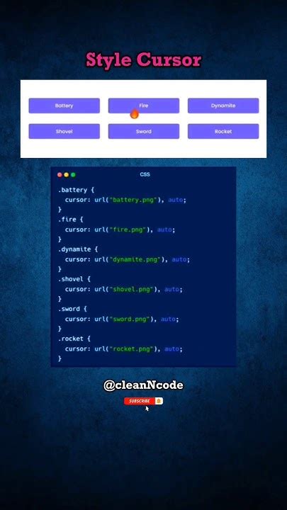 Style Cursor 🔥html Css Css3 Javascript Js Cursor Code Webdesign