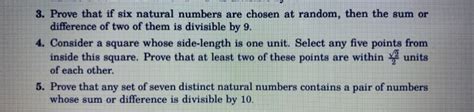 solved 3 prove that if six natural numbers are chosen at