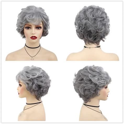 Short Curly Pixie Cut Wig Bangs Synthetic Wig Beginners Temu