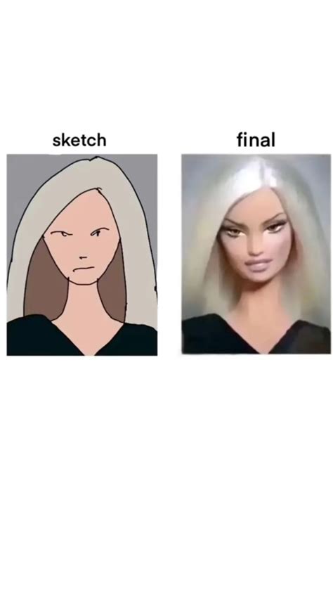 Sketch Vs Final Templat Brosur Teori Warna Sketsa