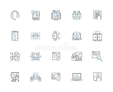 Apparat Line Icons Collection Electronic Music Synthesizer Germany