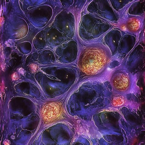 Extreme Macro Image Of Mesenchymal Stem Cells Premium Ai Generated Image