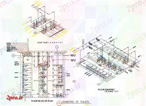 دانلود نقشه پلان سرویس بهداشتی عمومی به همراه پرسپکتیو 16×17 متر کد31964
