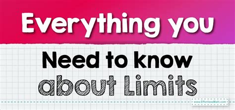 Everything You Need To Know About Limits Effortless Math We Help