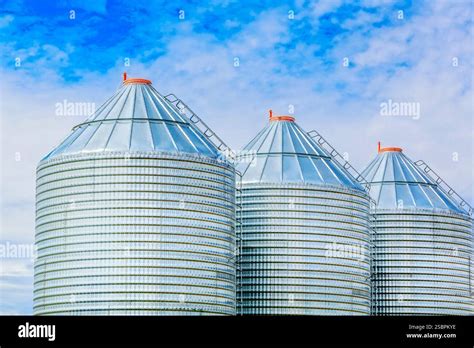 Three Silos Are Stacked On Top Of Each Other The Top Two Silos Are