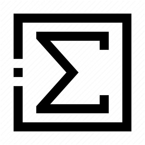 Sigma Summation Sum Total Symbol Mathematics Calculation Icon