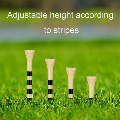 Professional Unbreakable 70mm Striped Golf Tees Custom Logo Available