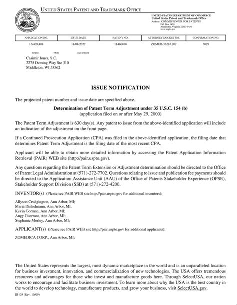 Cancer Detection Assay Patent Has Been Approved 101222 Patent Will Be