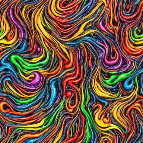 Premium Ai Image Realistic Style Rainbow Psychedelic Seamless Liquid