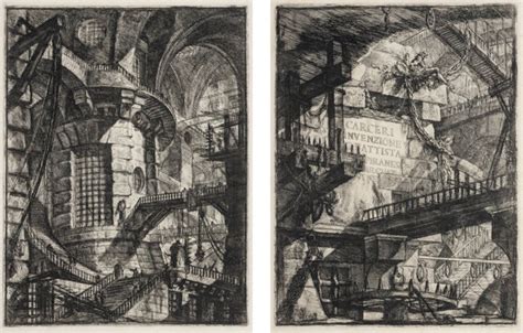 Plate I And Plate Iii From Carceri Dinvenzione By Giovanni Battista