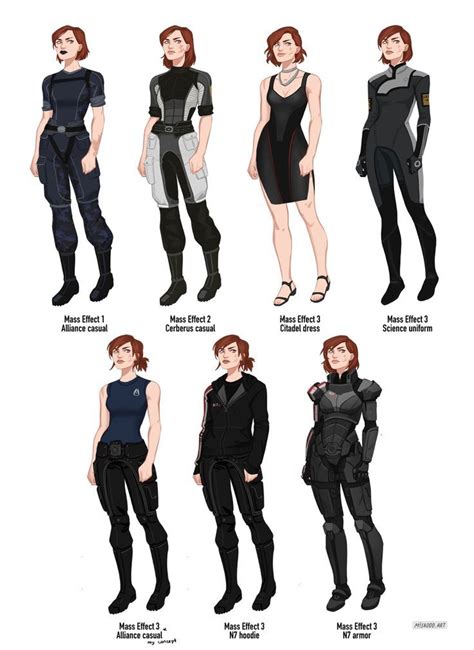 Femshep Commander Shepard Me Characters Mass Effect Games