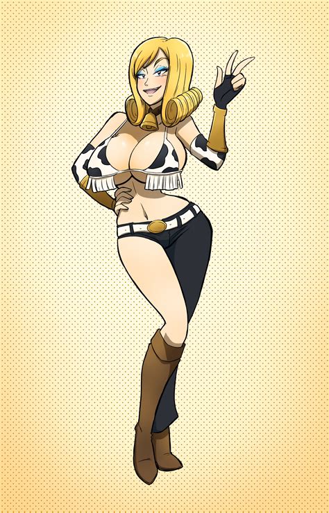 Rule 34 Blonde Hair Breasts Cleavage Cosplay Cow Print Elena Kobi