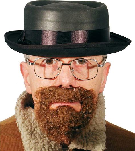 Walter White Heisenberg Breaking Bad Porkpie Hat Glasses Goatee Costume