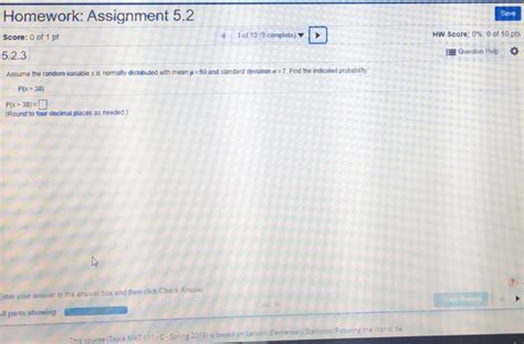 Solved Homework Assignment 5 2 Score 0 Of 1 Pt 5 2 3