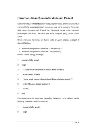 Part 6 Aturan Dan Penulisan Kode Program PDF