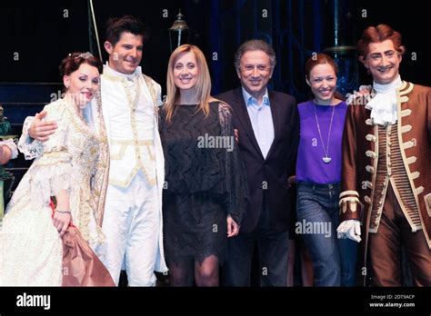 Vincent Niclo Lara Fabian Michel Drucker And Natasha St Pier Posing After The Premiere Of The