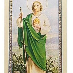 Tarjeta De Oración a San Judas Tadeo Hecho En Italia Por Causas Aparentemente Imposibles Saint