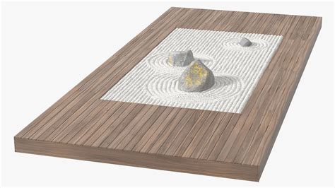Zen Rock Garden 3d Model 29 3ds Blend C4d Fbx Max Ma Lxo Obj