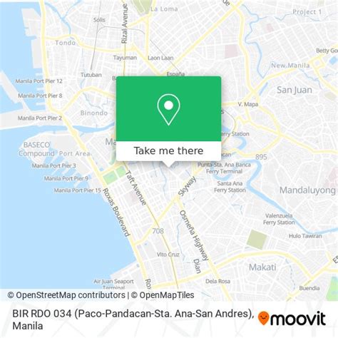 How To Get To Bir Rdo 034 Paco Pandacan Sta Ana San Andres In Manila By Bus Or Train