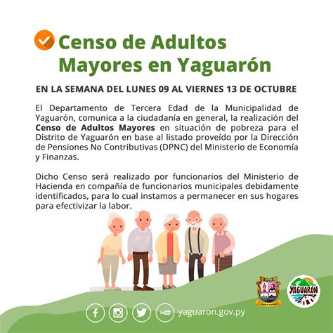 CENSO PARA NUESTROS ADULTOS MAYORES EN YAGUARÓN