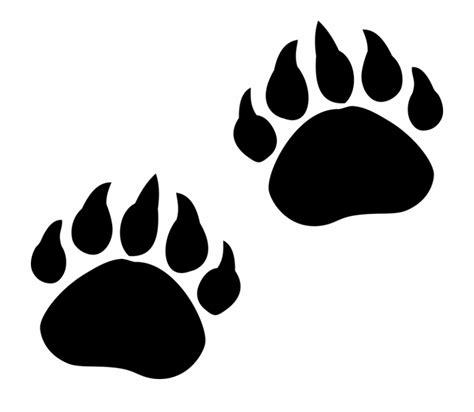 Black Bear Paw Clip Art