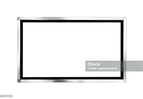 흰색 배경에 격리된 빈 화면을 보여주는 Pc 컴퓨터 격리된 흰색 화면 공간을 복사합니다 텍스트를 위한 빈 공간 0명에 대한 스톡