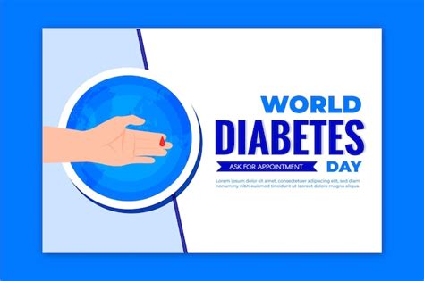 Free Vector World Diabetes Day Banner Template