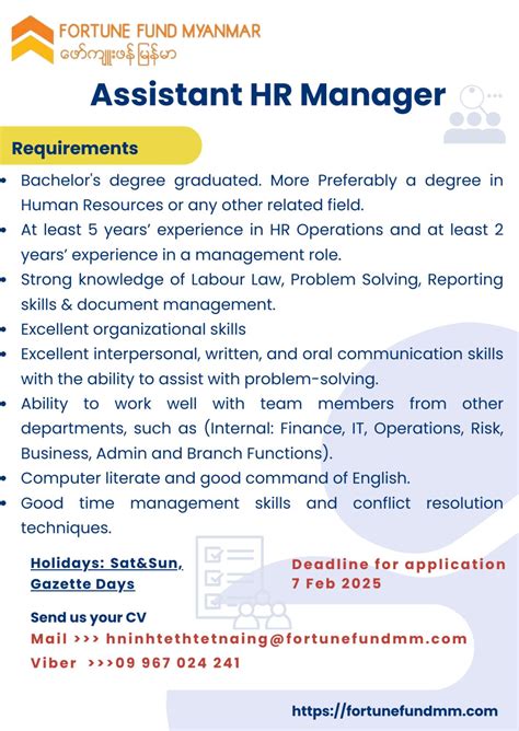 Toe Yu Lwin Z On Linkedin Assistanthrmanager Hiring Hrjobs Assistanthrmanager Microfinance