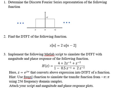 Solved 1 Determine The Discrete Fourier Series