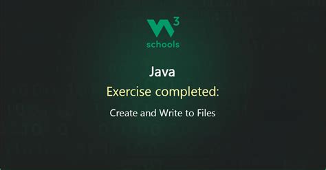 Completed Exercise Java Create Files