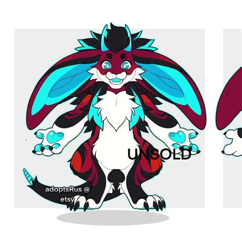 Cute Fluffy Dragon Furry Red Blue Drekkubus Hybrid Fursona Furry Feline