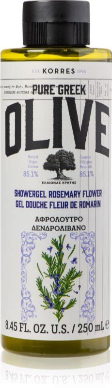 Korres Pure Greek Olive Rosemary Flower gel douche rafraîchissant