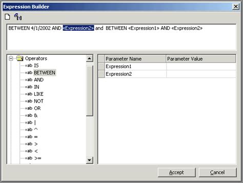 Expression Builder