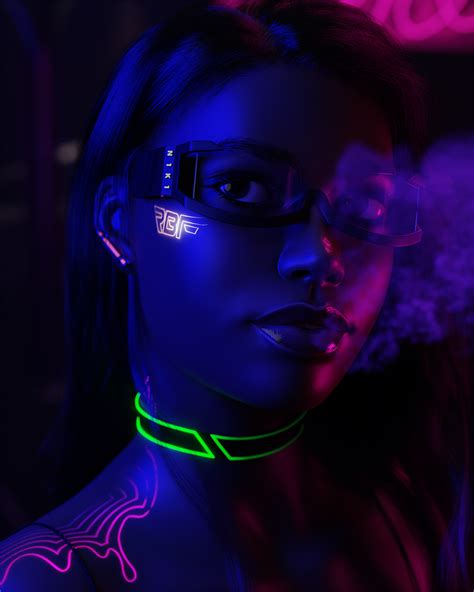 Fluorescent Choker Finished Projects Blender Artists Community