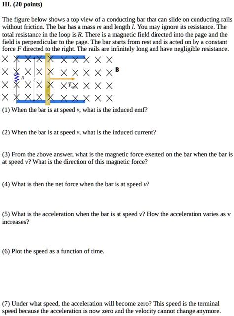 Solved Iii 20 Points The Figure Below Shows Top View Of Conducting