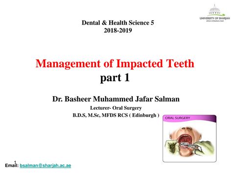 SOLUTION: 01 dhs5 management of impacted teeth 1 - Studypool