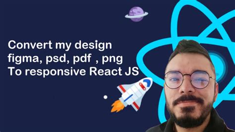 convert figma psd pdf png to react js frontend web by
