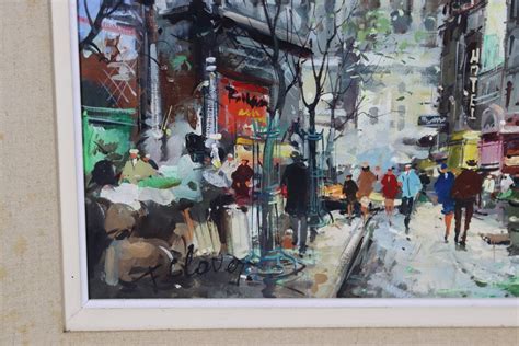 Proantic François Claver 1918 1961 Hst Street View In Paris Twe