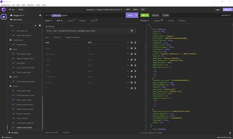 Talking Tech Navigating The Cfbd Api With Insomnia