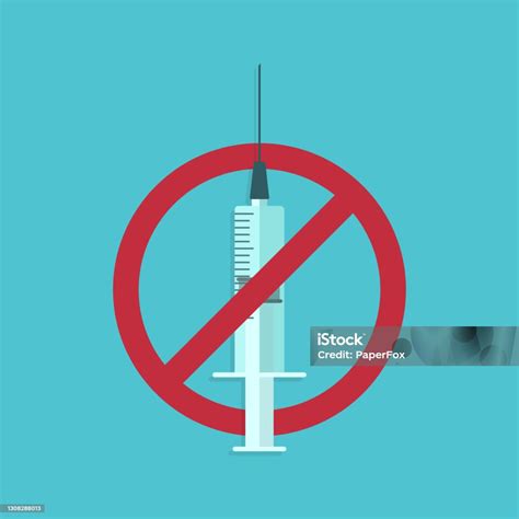 Antivaccinazione Divieto Vaccinazione Divieto Iniezione Da Simbolo