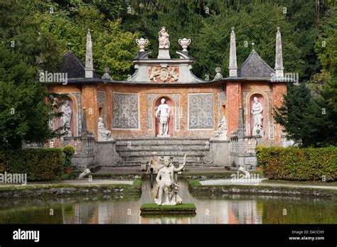 Austria Salzburg Roman Theatre At Hellbrunn Palace Stock Photo Alamy